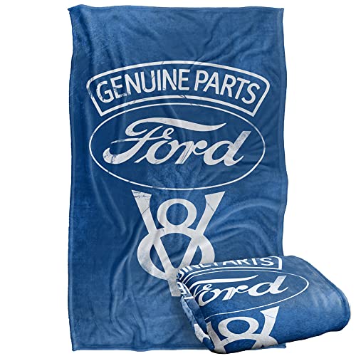 Ford Blanket, 36"x58" Genuine Parts Silky Touch Super Soft Throw Blanket