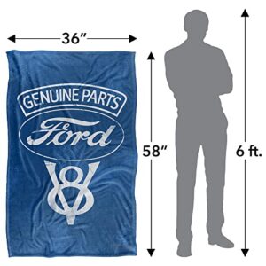 Ford Blanket, 36"x58" Genuine Parts Silky Touch Super Soft Throw Blanket