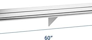 NSF Stainless Steel Wall Shelf, 315 lbs Load Heavy Duty Commercial Wall Mount Shelving, 12'' x 60'', Metal Kitchen Rack for Restaurant, Home, Kitchen, Hotel, Laundry Room, Bar