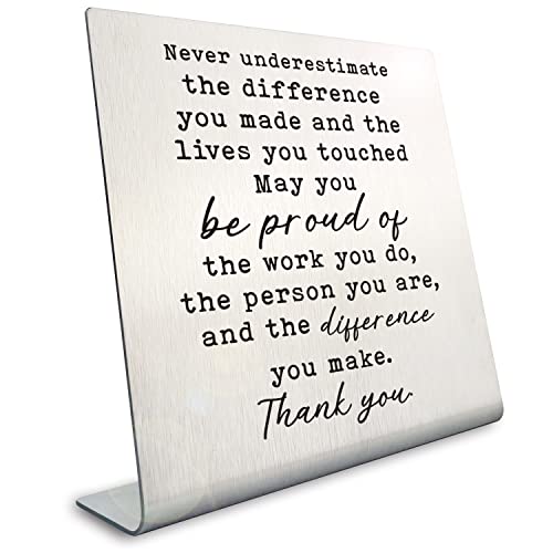 Thank You Gift for Women, Farewell Appreciation Gift for Coworker Friends Teacher Employees Retirement Gifts Desk Table Shelf Sign Decor, Inspirational Office Gift for Colleague Leaving Job