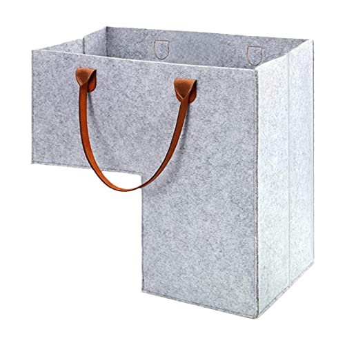 TPALPKT Felt Sundries Storage Bucket Step Platform Stairwell Basket Storage Sundries Storage Basket Felt Storage Box Cloth Bedroom