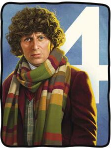 doctor who 4th doctor fleece throw blanket – officially licensed doctor who soft fleece throw