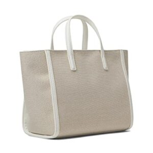 AKSANNA Medium Canvas Tote Bag, White