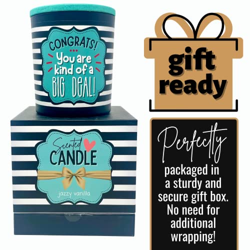 Congratulations Candle Gifts - Scented Candles for Women - Relaxing Candle Gift - Friendship Candle, Coworker, Best Friend, Promotion, Graduation Gift - Stress Relief Candle for Her