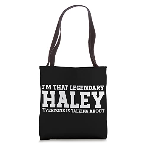 Haley Surname Funny Team Family Last Name Haley Tote Bag