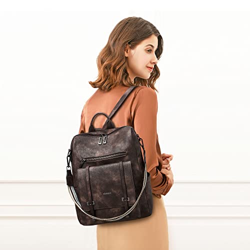 Shrrie Backpack Purse for Women Fashion Leather Backpack Purse Satchel Travel Backpack Convertible Shoulder Bag with Wristlet