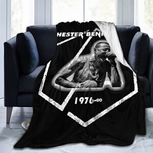 chester bennington blanket flannel super soft fleece lightweight throw blanket for bed couch sofa bedroom warm blanket 60″x50″