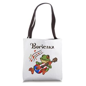 puerto rico coqui frog puerto rican music graphic tote bag