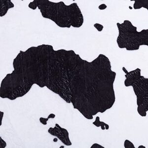 chifave Cow Print Blanket Fleece Black and White Cow Throw Blanket for Kids Adults Soft and Worm Blanket for Bed, Couch, Sofa All Season (Cow Print 50"x60")