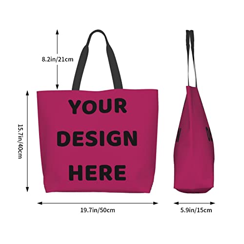 Custom Tote Bag Custom Tote Bags With You Team Logo Text Picture Travel Business Women Teacher Personalized Tote Bag