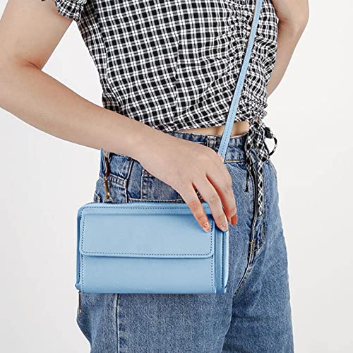 SMITH SURSEE Wallet Purse for Women Credit Card Holder with RFID, Small Crossbody Purse Phone Bag Wristlet Clutch 2 Straps