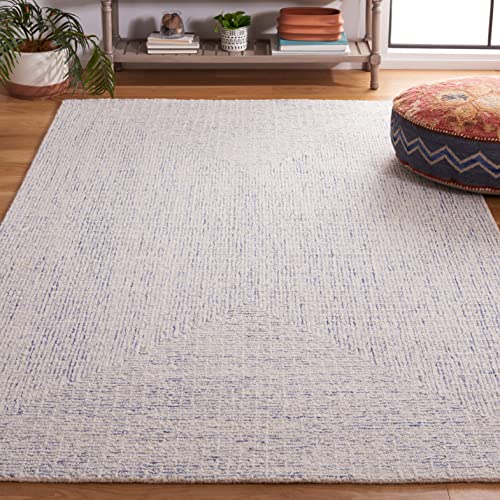 Safavieh Abstract Collection 6' x 9' Blue/Ivory ABT480M Handmade Wool Area Rug