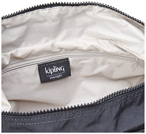 Kipling Womens Women's Erica Bag, Jetset Traveller, Small Handbag, Polyester Crossbody Bag, Black Tonal, 12.25 L x 8.75 H 6.25 D US