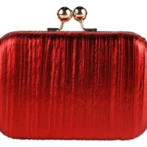 Women's Clutch Bag Chic Handbag Shoulder Bag Solid Color Purse Shine Evening Bag