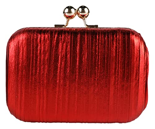 Women's Clutch Bag Chic Handbag Shoulder Bag Solid Color Purse Shine Evening Bag