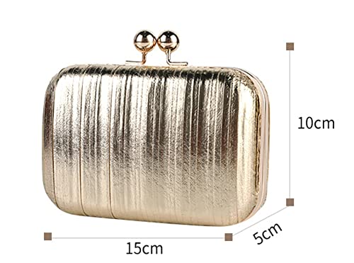 Women's Clutch Bag Chic Handbag Shoulder Bag Solid Color Purse Shine Evening Bag