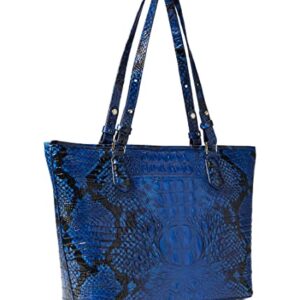 BRAHMIN Ombre Melbourne Medium Asher Totes Blue Viper One Size