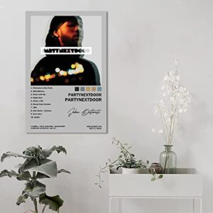 hemtik partynextdoor poster album cover poster wall art canvas for office decor unframed 16″ x 24″