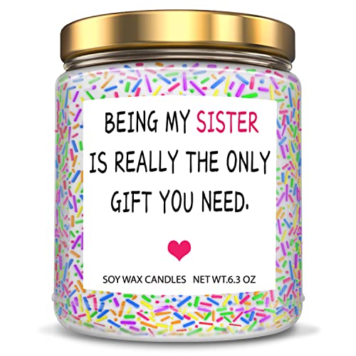 Sister Gifts Birthday Candles Gifts for Sister Best Friends Birthday Gifts for Women Sister Gifts from Sister Thank You Gifts for BFF Bestie Clove Scented Soy Candles Gifts for Her Friendship Gifts