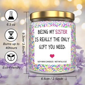 Sister Gifts Birthday Candles Gifts for Sister Best Friends Birthday Gifts for Women Sister Gifts from Sister Thank You Gifts for BFF Bestie Clove Scented Soy Candles Gifts for Her Friendship Gifts