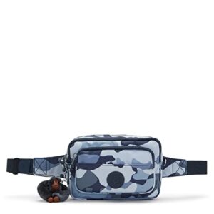 kipling womens women’s merryl 2-in-1 convertible bag, removable shoulder strap, nylon crossbody bag, cool camo grey, 7.75 l x 5 h 3 d us