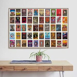 Varcelodon Room Decor 50 Pcs Album Cover Posters,4x6''wall decor,Wall Collage Kit Aesthetic Pictures for Bedroom Wall Decor,Suitable for any room decoration. (50 PCS -A)