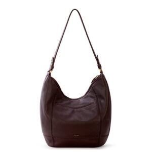 The Sak Womens Leather, & Silhouette, Sequoia Hobo Bag in Leather Soft Slouchy Silhouette Timeless Elevated Design, Mahogany, One Size US