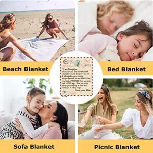 Daughter Gifts to My Daughter Blanket from Mom Ultra Soft Cozy Warm Flannel Throw Blankets for Bed Couch Bedroom Sofa Birthday Christmas Valentines Day Gifts for Daughters 60"x50"