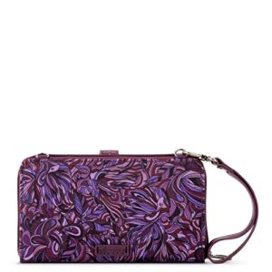 Sakroots Womens Bag in Eco-twill, Convertible Purse With Detachable Wristlet Strap, Includes Large Smartphone Crossbody, Violet Treehouse, One Size US