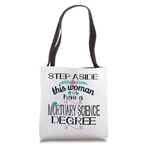 mortuary science degree graduation bachelors 2023 mortician tote bag