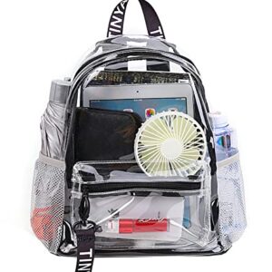 Tellrain Clear Backpack Purse for Women Large Capacity Heavy Duty Transparent Backpacks Fashion PVC Beach Bag Bookbags