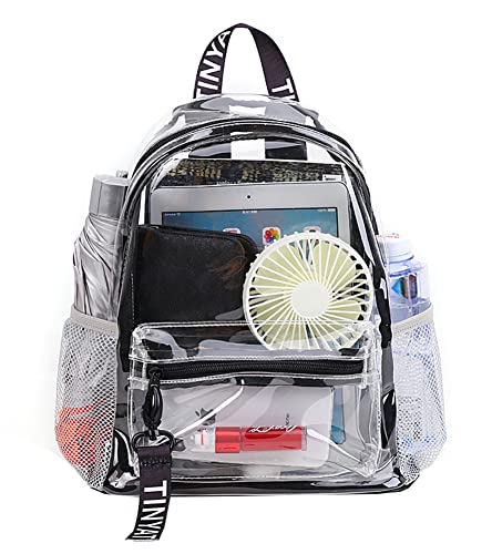 Tellrain Clear Backpack Purse for Women Large Capacity Heavy Duty Transparent Backpacks Fashion PVC Beach Bag Bookbags