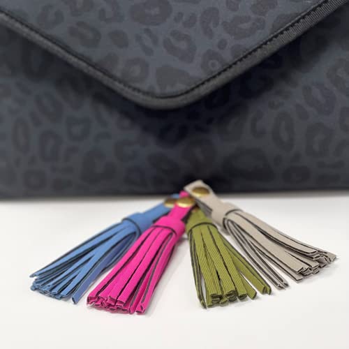 Cris Tassel Replaceable Mix & Match Colorful Tassel Set for the Neoprene Tote Bag for Women