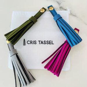 Cris Tassel Replaceable Mix & Match Colorful Tassel Set for the Neoprene Tote Bag for Women