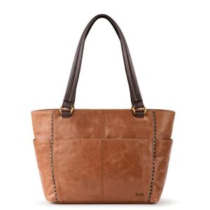 the sak womens ashby satchel in leather, tobacco snake multi, one size us