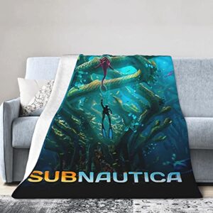 subnautica blanket flannel warm soft throw blanket anime air conditioner blankets 50″x40″