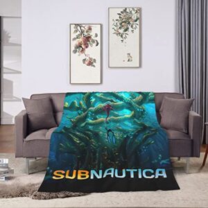 Subnautica Blanket Flannel Warm Soft Throw Blanket Anime air Conditioner Blankets 50"x40"