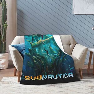 Subnautica Blanket Flannel Warm Soft Throw Blanket Anime air Conditioner Blankets 50"x40"