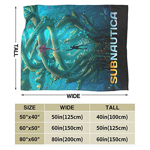 Subnautica Blanket Flannel Warm Soft Throw Blanket Anime air Conditioner Blankets 50"x40"