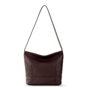 the sak womens de young hobo bag in leather, mahogany, one size us