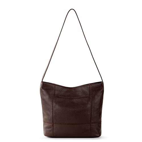 The Sak Womens De Young Hobo Bag In Leather, Mahogany, One Size US