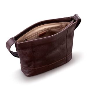 The Sak Womens De Young Hobo Bag In Leather, Mahogany, One Size US