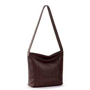 The Sak Womens De Young Hobo Bag In Leather, Mahogany, One Size US