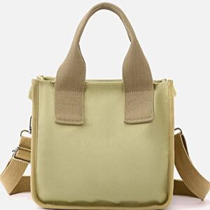 Women Canvas Tote Bag Classic Small Square Crossbody Bag Shoulder Bag for Work School