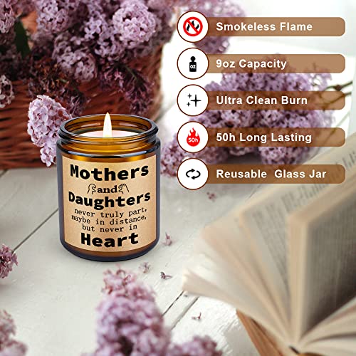 Candle Gifts for Mom, Funny Mother and Daughter Gift for Mothers Day, Mom Birthday Present from Daughter, Thank You Gift Idea for Women， Aromatherapy Lavender Scented Candel, Natural Soy Wax