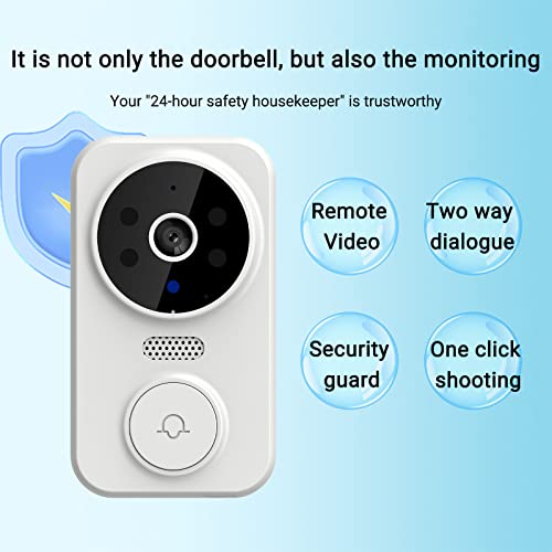 Ring Doorbell Wireless with Remote Video Intelligent Visual Electrical Equipment Ring Video Doorbell with Night Vision,Two-Way Audio Smart Doorbell Home Security System