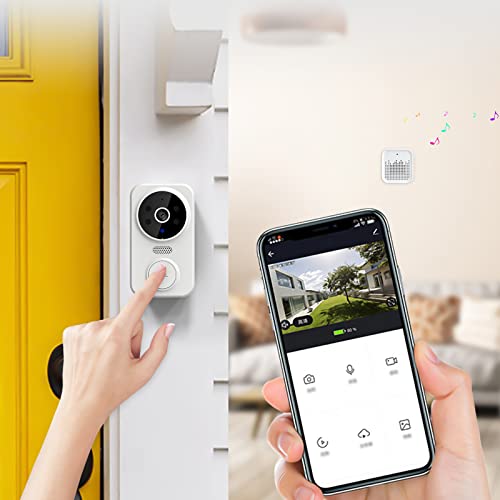 Ring Doorbell Wireless with Remote Video Intelligent Visual Electrical Equipment Ring Video Doorbell with Night Vision,Two-Way Audio Smart Doorbell Home Security System