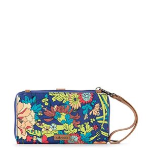 Sakroots Womens Canvas, Large Smartphone Crossbody Bag in Coated Canvas Convertible Purse with Detachable Wristlet Strap I, Royal Flower Power, One Size US