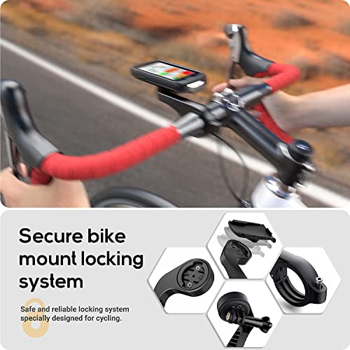 TUSITA Extended Out Front Bike Mount Compatible with Garmin Handheld Devices,Edge GPS Computer - Cycling Handlebar 25.4mm 31.8mm