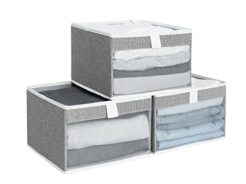 StorageWorks Closet Storage Bins, Storage Box, Foldable Organizer Bins and Baskets for Clothes